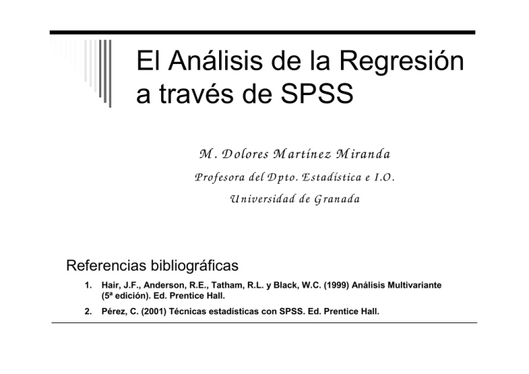 El Análisis de la Regresión a través de SPSS