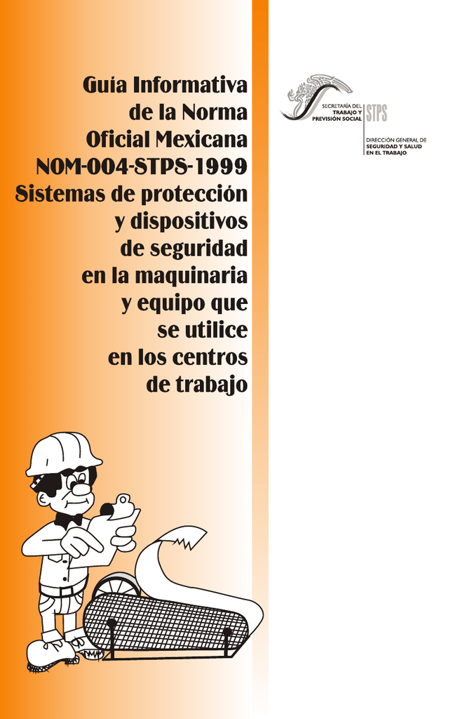 NOM-004-STPS-1999, Sistemas de protección y dispositivos de