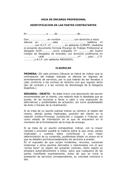 Hoja de encargo profesional