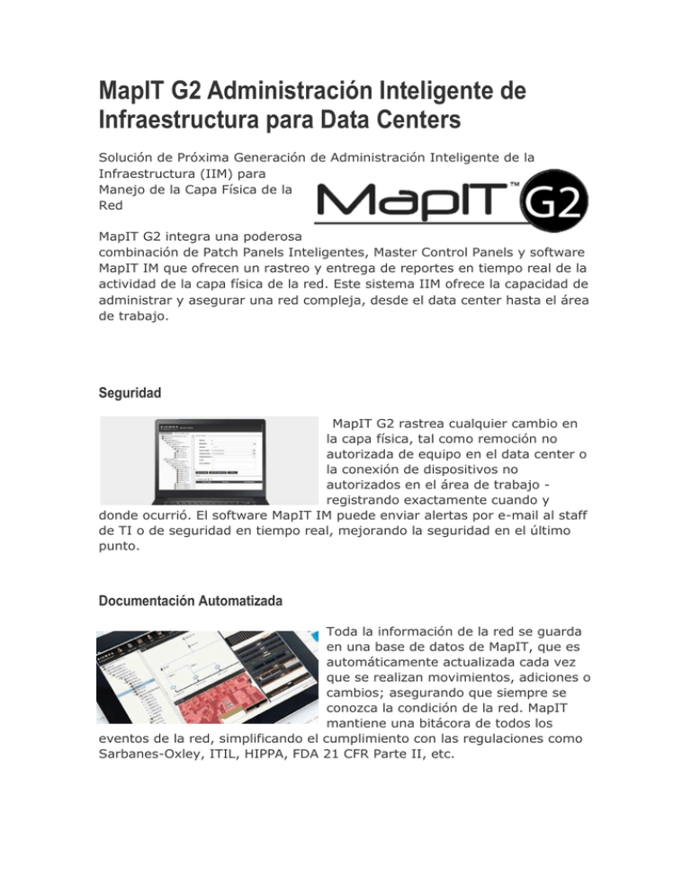 MapIT G2 Administración Inteligente de Infraestructura