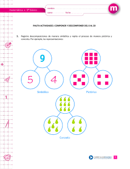 lectura de números y representación en forma pictórica y simbólica