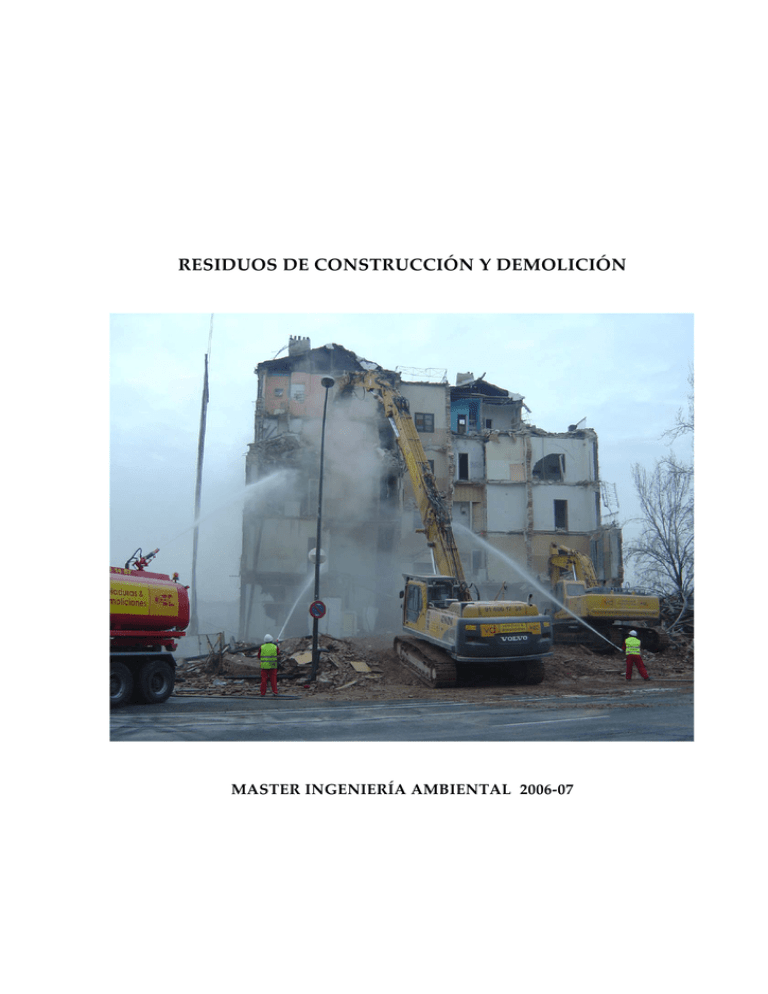 RESIDUOS DE CONSTRUCCIÓN Y DEMOLICIÓN