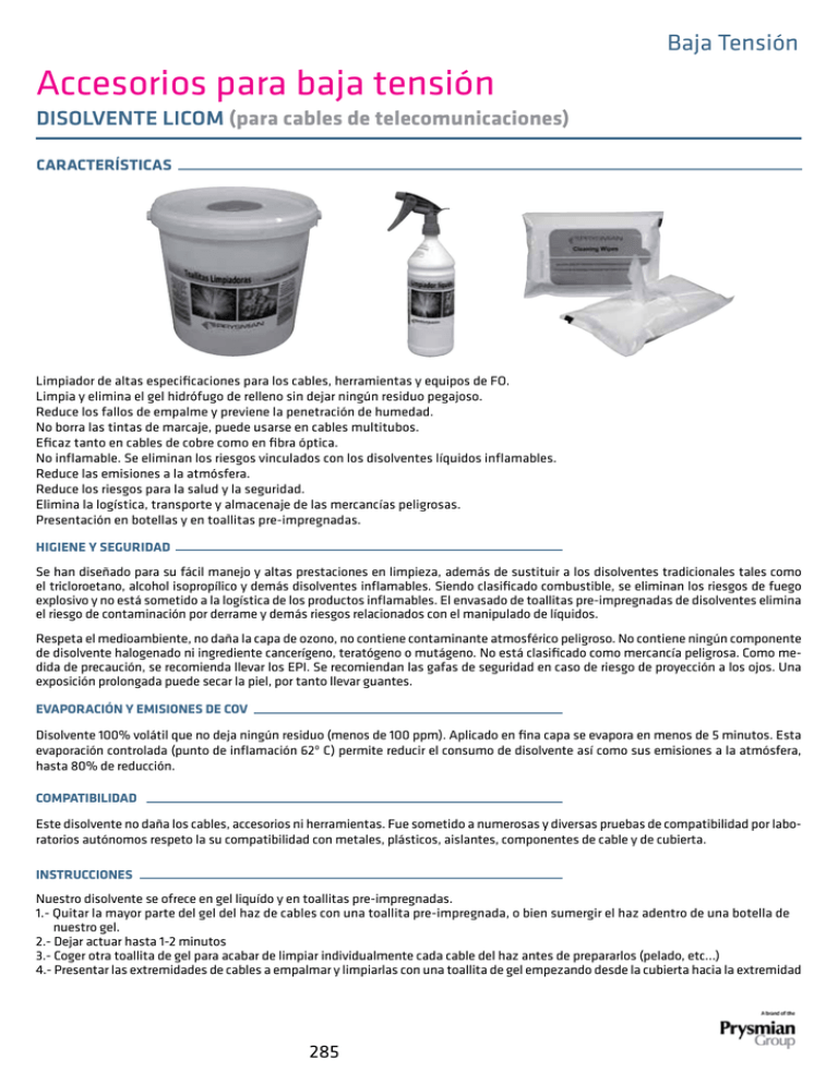 Accesorios para baja tensión