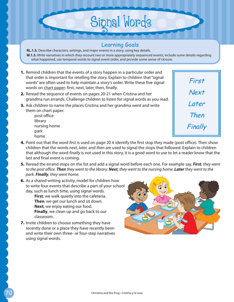 Signal Words - Frog Street