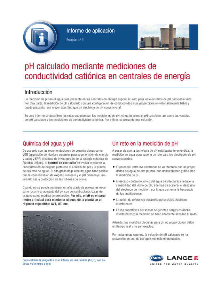 pH calculado mediante mediciones de conductividad