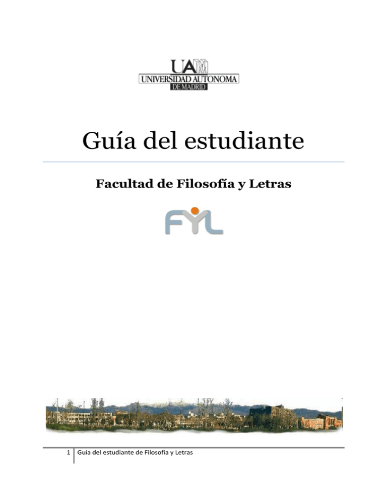 Guía del estudiante FyL - Universidad Autónoma de Madrid