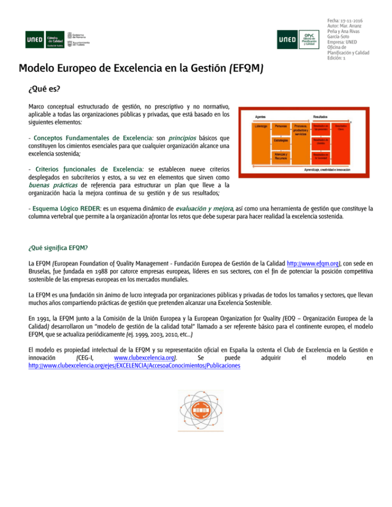 Modelo Europeo de Excelencia en la Gestión (EFQM)