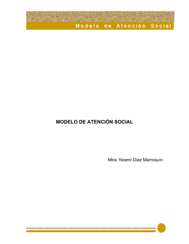 MODELO DE ATENCIÓN SOCIAL