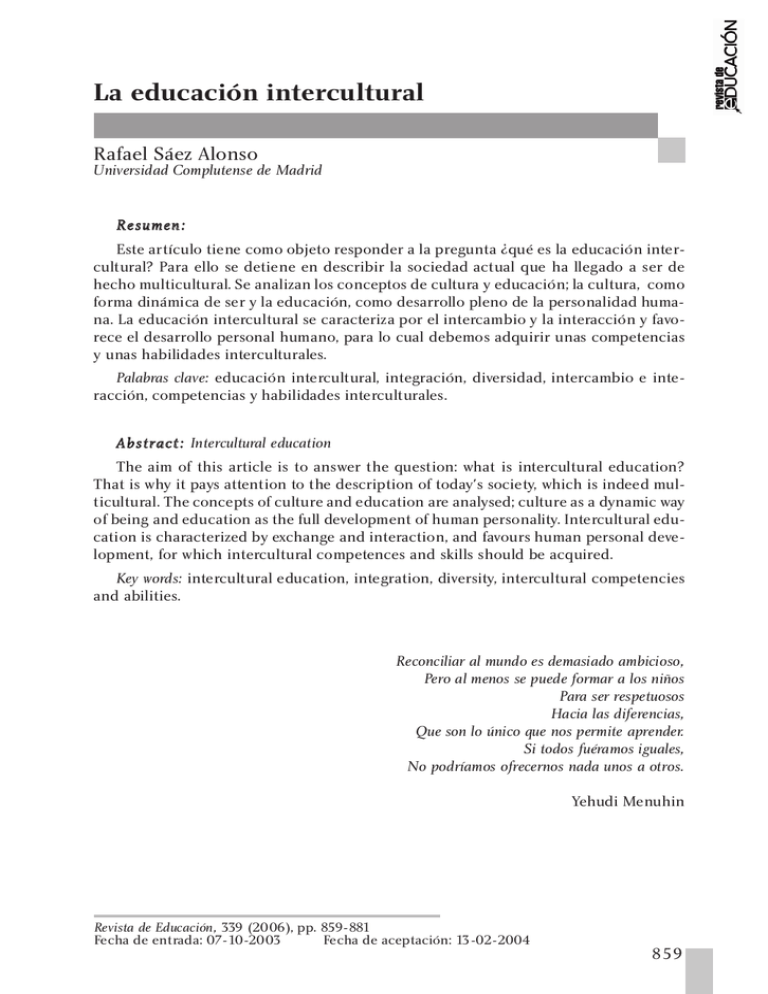 PDF: La Educación intercultural