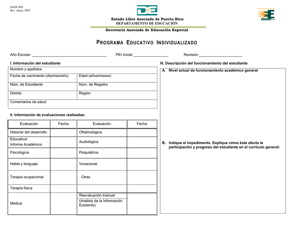 PROGRAMA EDUCATIVO INDIVIDUALIZADO - IntraEdu