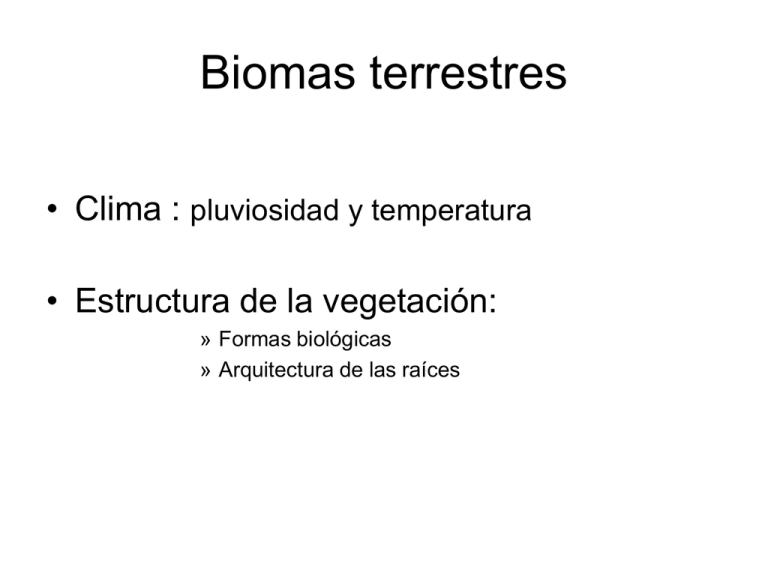 Biomas terrestres.