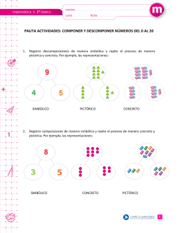 lectura de números y representación en forma pictórica y simbólica