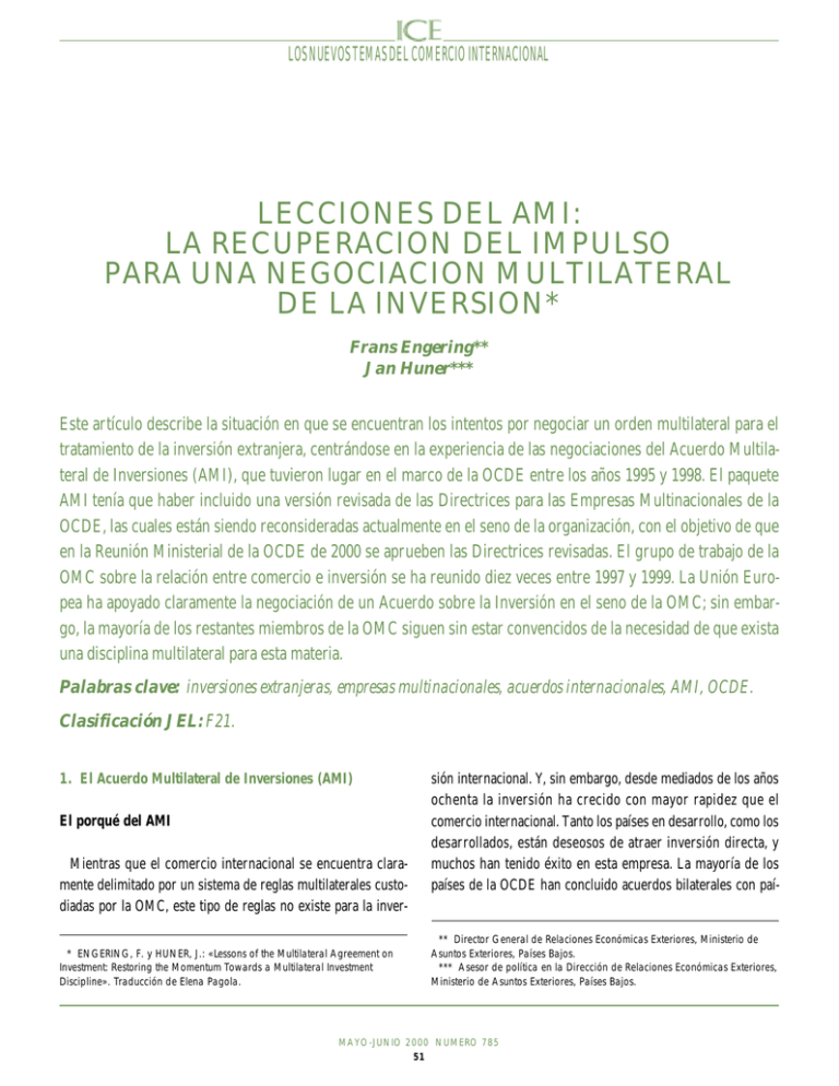 lecciones del ami: la recuperacion del impulso para