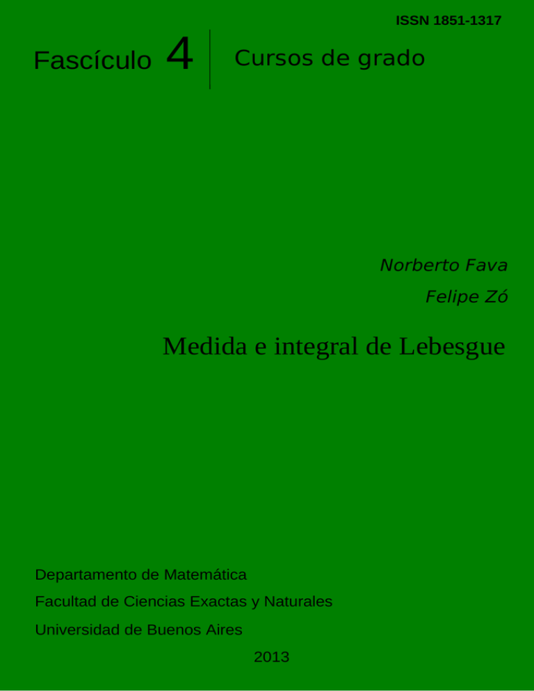 Medida e integral de Lebesgue