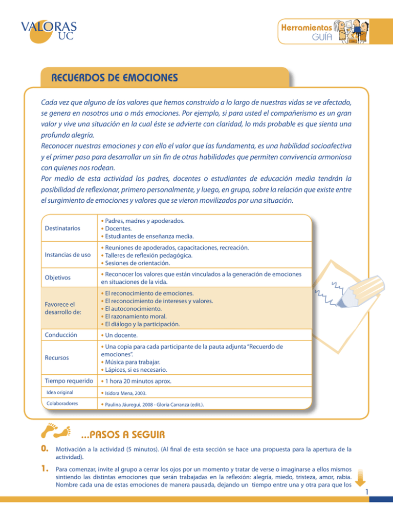 recuerdos de emociones