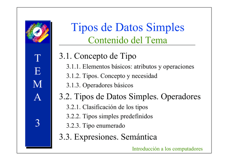 Tipos de Datos Simples