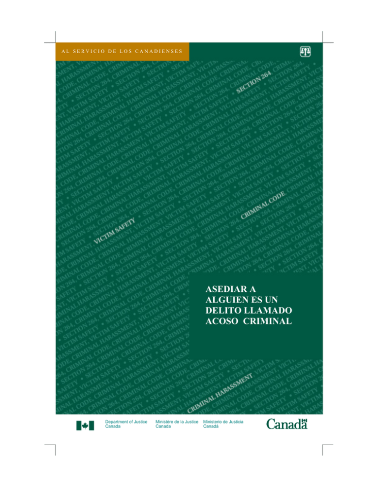 ASEDIAR A ALGUIEN ES UN DELITO LLAMADO ACOSO CRIMINAL