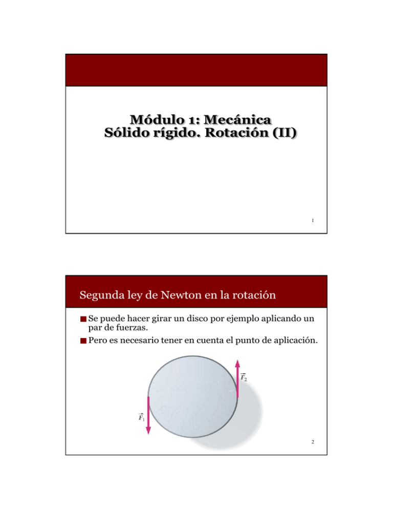 Sólido rígido II. Rotación
