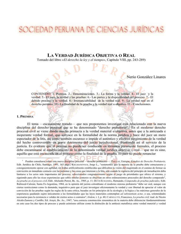la verdad real - sociedad peruana de ciencias jurídicas