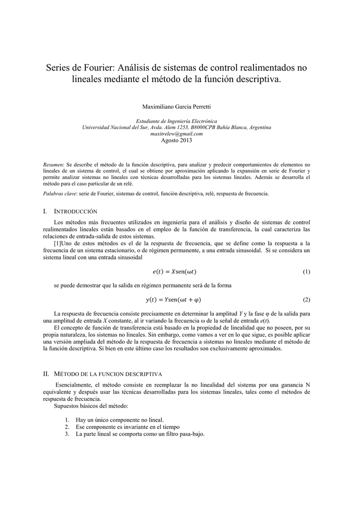 función descriptiva - Universidad Nacional del Sur