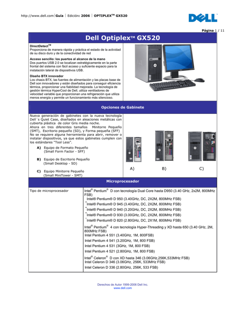 Dell OptiplexTM GX520