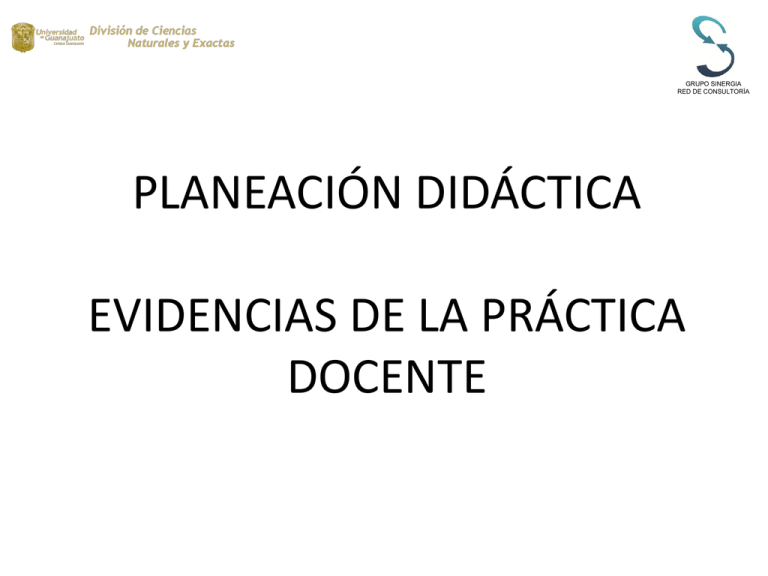 PLANEACIÓN DIDÁCTICA EVIDENCIAS DE LA PRÁCTICA