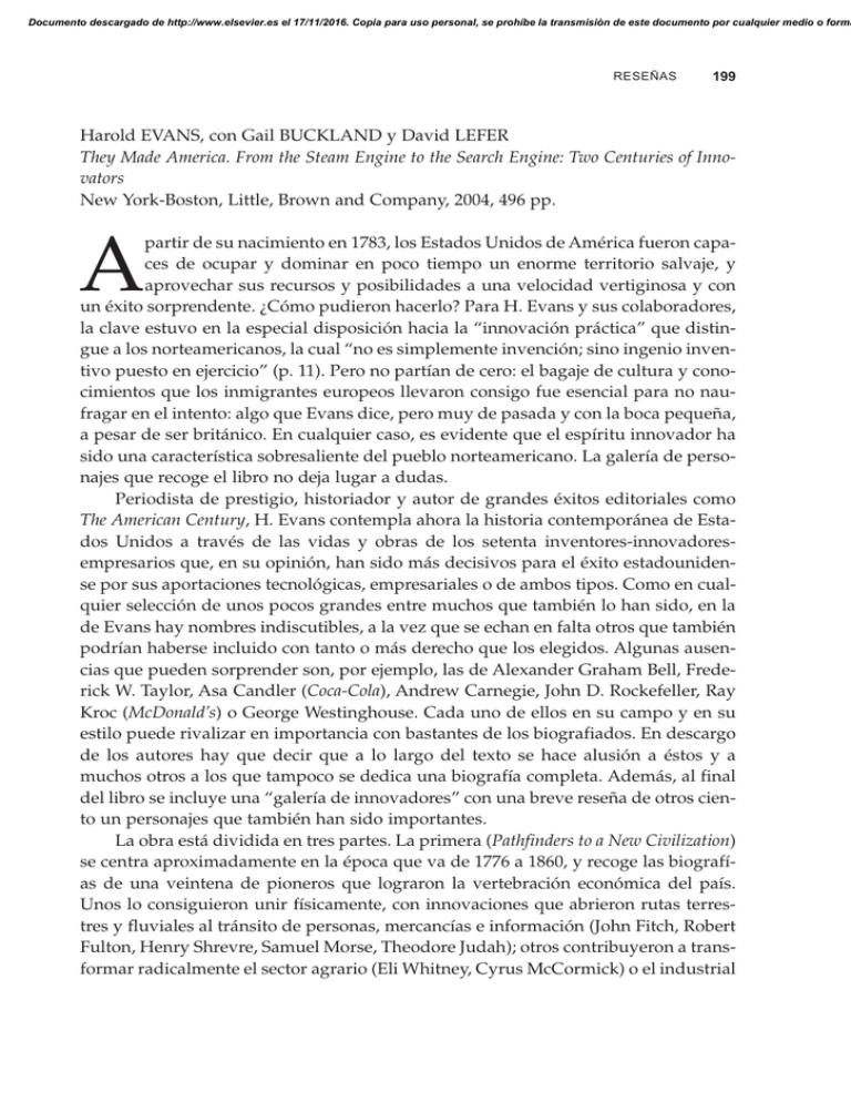 Harold EVANS, con Gail BUCKLAND y David LEFER They Made