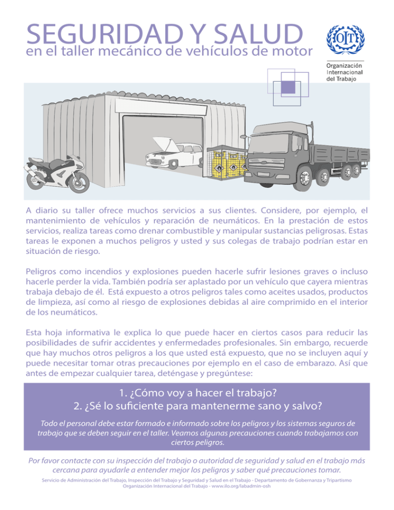 Seguridad y Salud en el Taller Mecánico