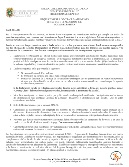 Instrucciones para Licencia de Matrimonio