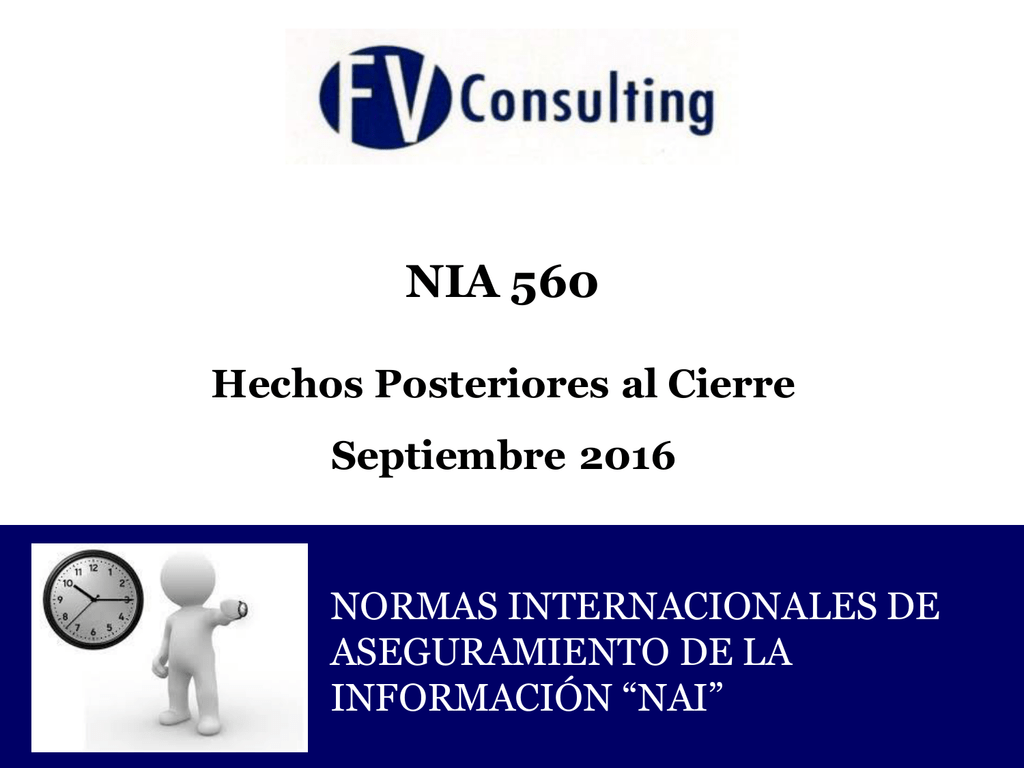 NIA 560 - Hechos posteriores al cierre