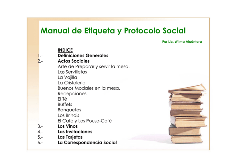 Manual de Etiqueta y Protocolo Social