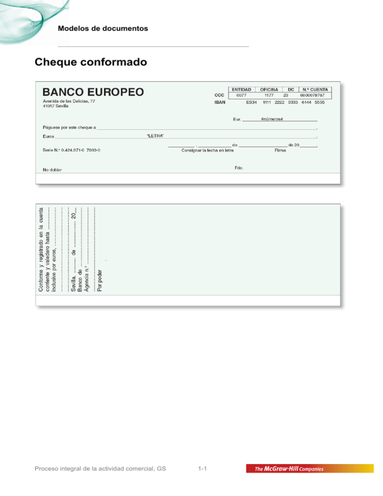 Cheque conformado