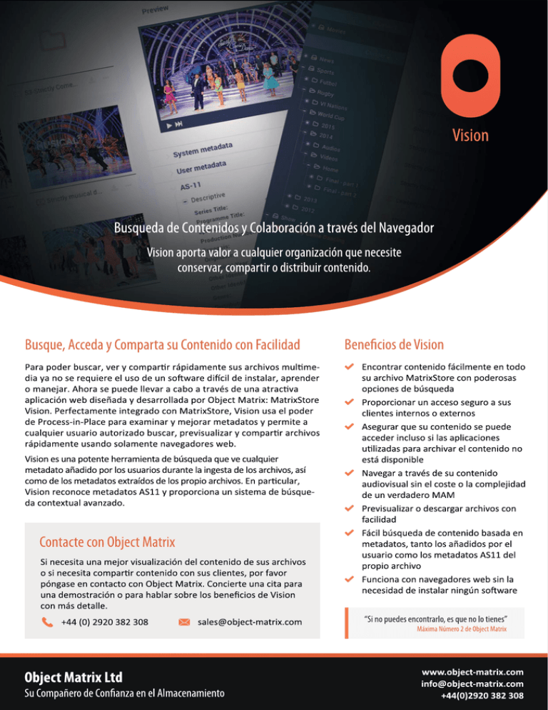 Vision - Object Matrix