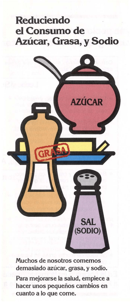 Azucar, Grasa, y Sodio