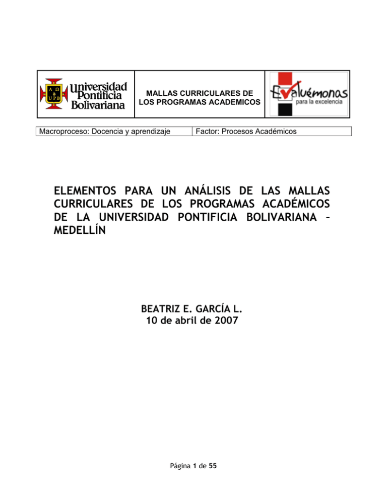 Mallas Curriculares de los Programas Académicas