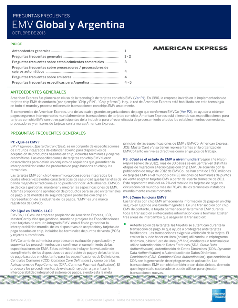 EMV Global y Argentina
