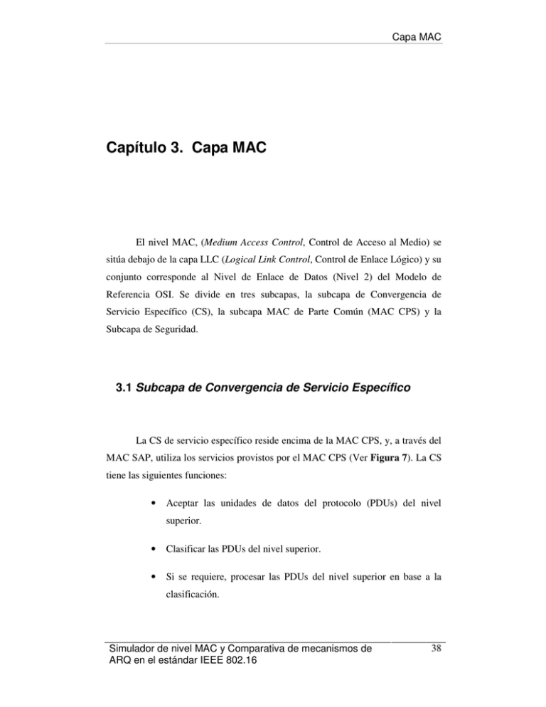 Capítulo 3. Capa MAC