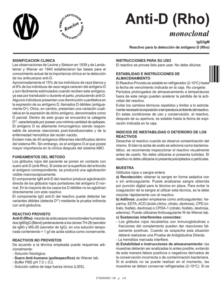 Anti-D(Rho) - Wiener lab.