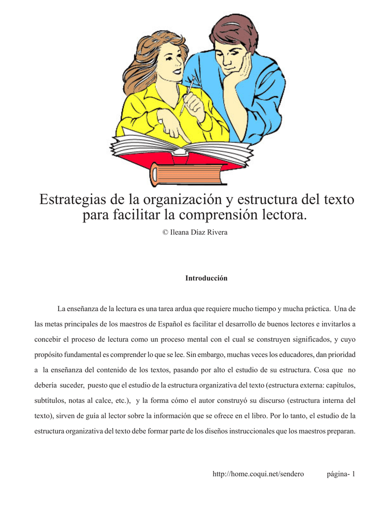 Estrategias para facilitar la comprensión lectora.
