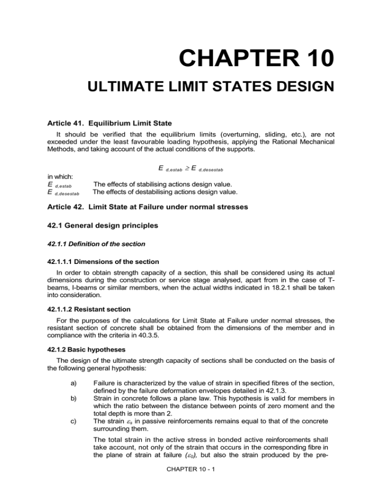 chapter 10 ultimate limit states design