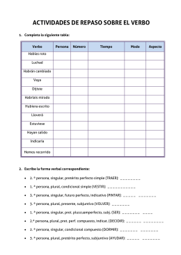 Examen de verbos