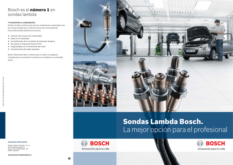 Sondas Lambda Bosch. La mejor opción para el profesional