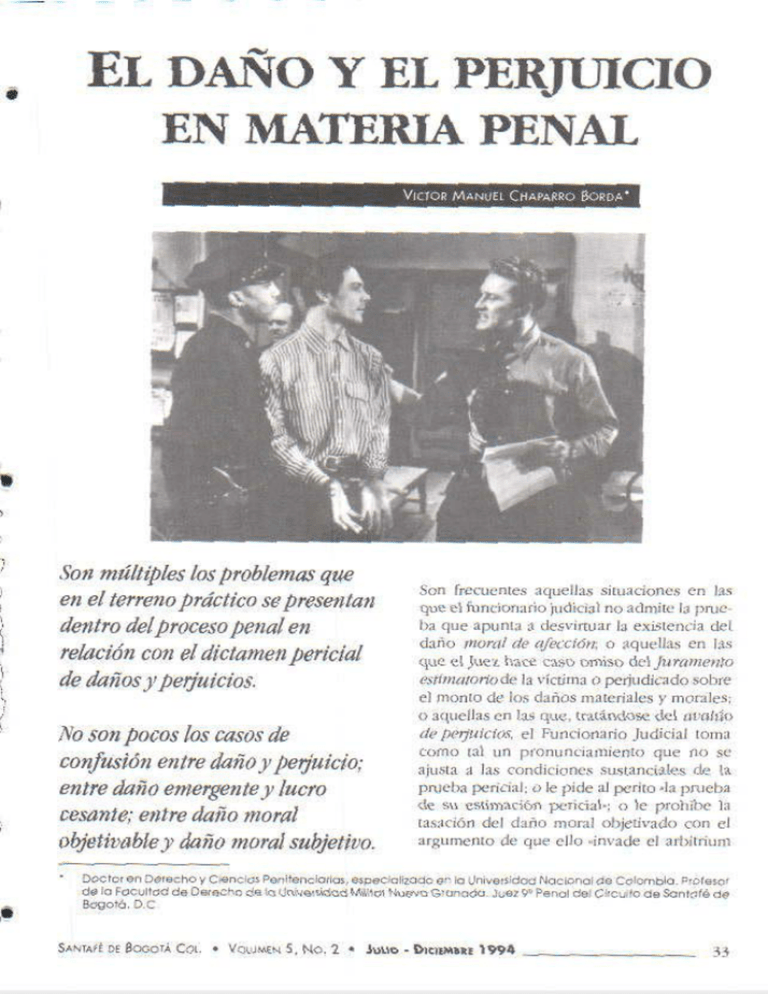 El dano y el perjuicio