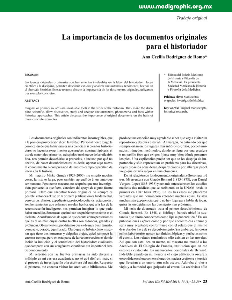 La importancia de los documentos originales para