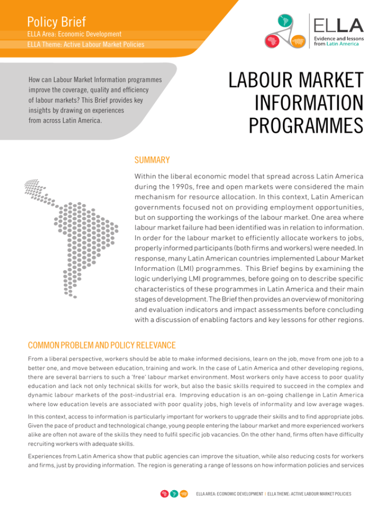 LABOUR MARKET INFORMATION PROGRAMMES