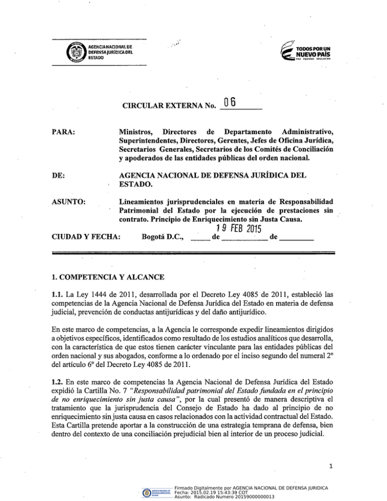 Agencia Nacional De Defensa Jurídica Del Estado