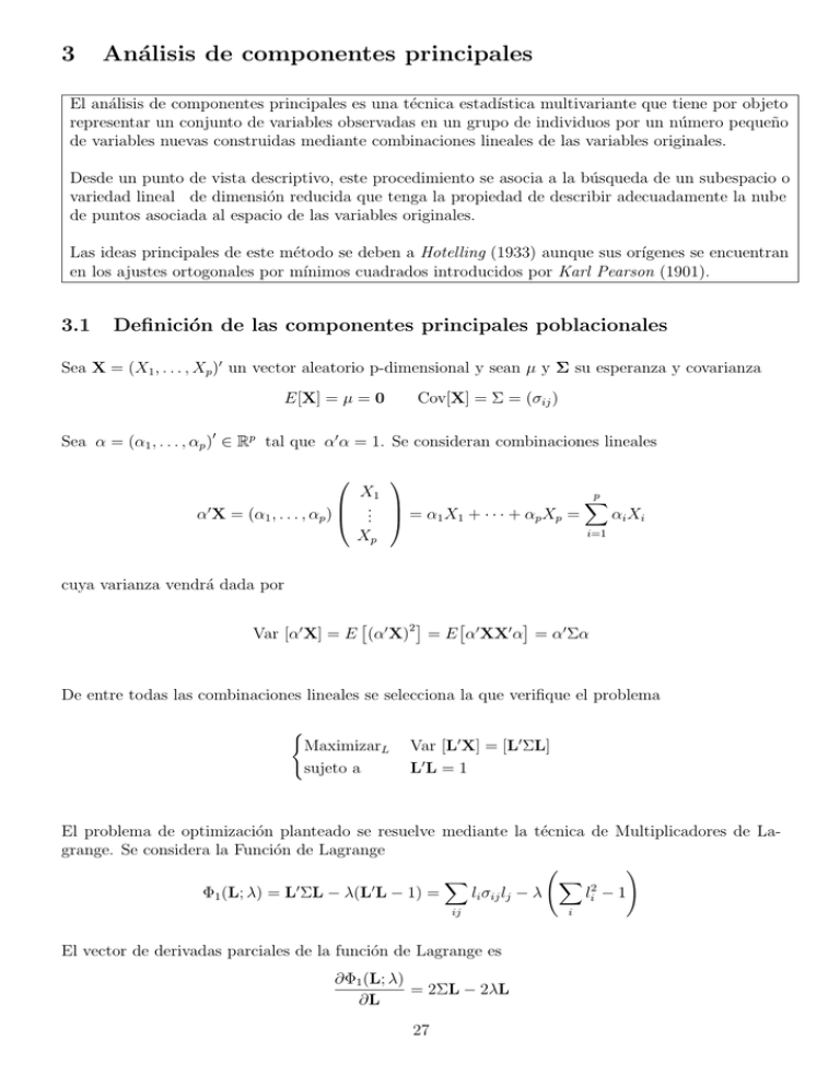3 Análisis de componentes principales