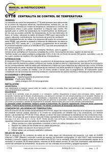 MANUAL de INSTRUCCIONES CTT4 CENTRALITA DE CONTROL