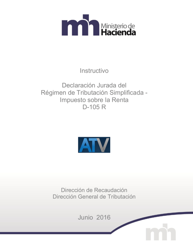 Declaración Jurada del Régimen de Tributación Simplificada