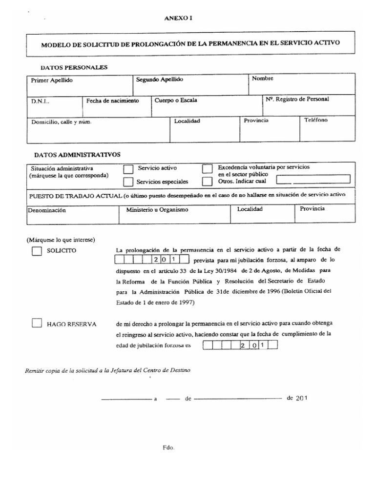 modelo de solicitud de prolongación de la permanencia en el